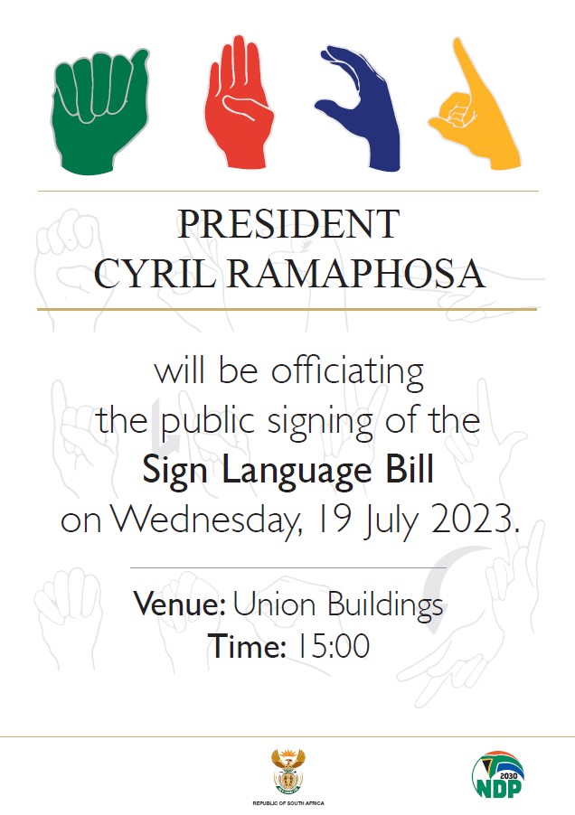 President Cyril Ramaphosa officiates the public signing of the Sign ...