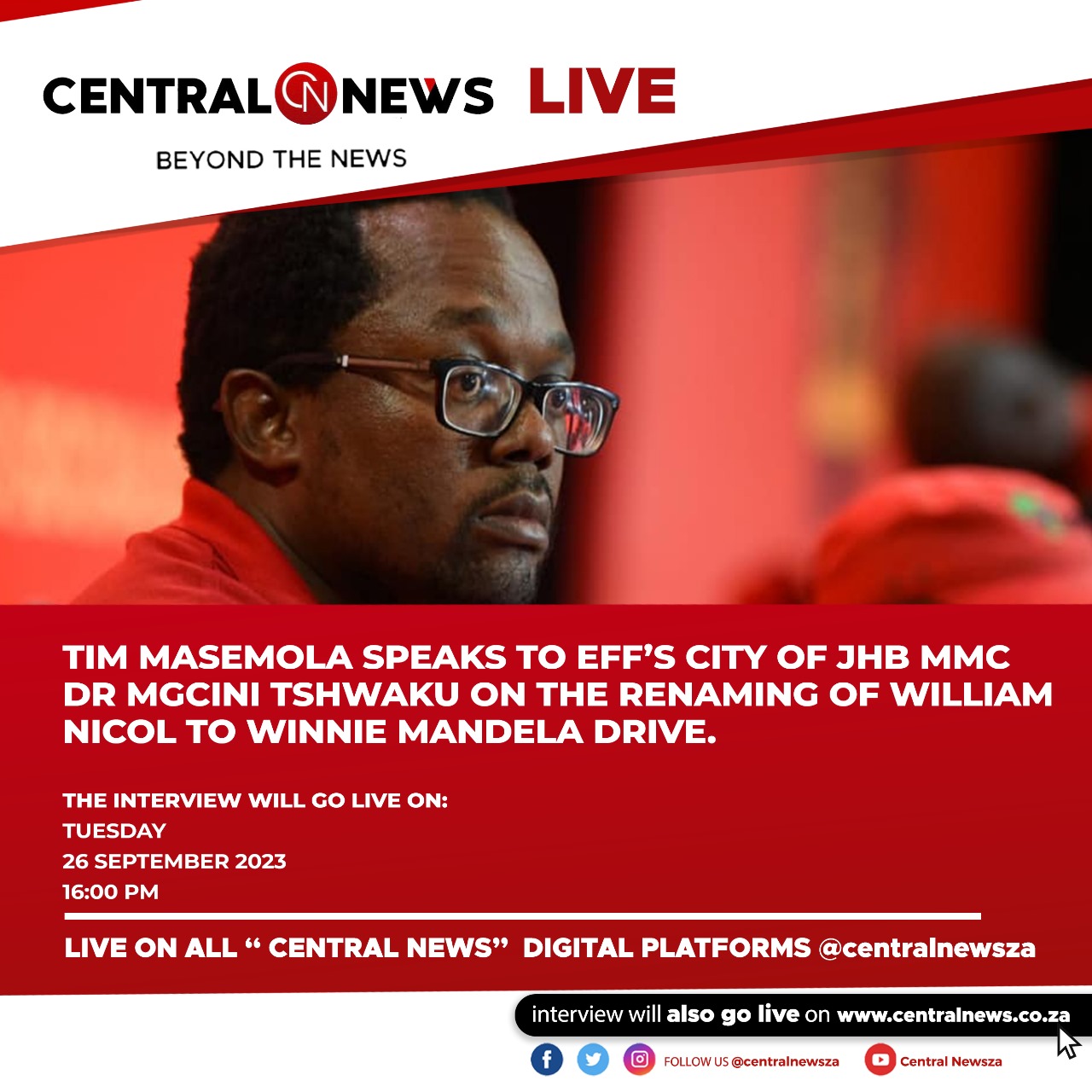 INTERVIEW| EFF Joburg MMC Dr Mgcini Tshwaku | Changing of William Nicol ...