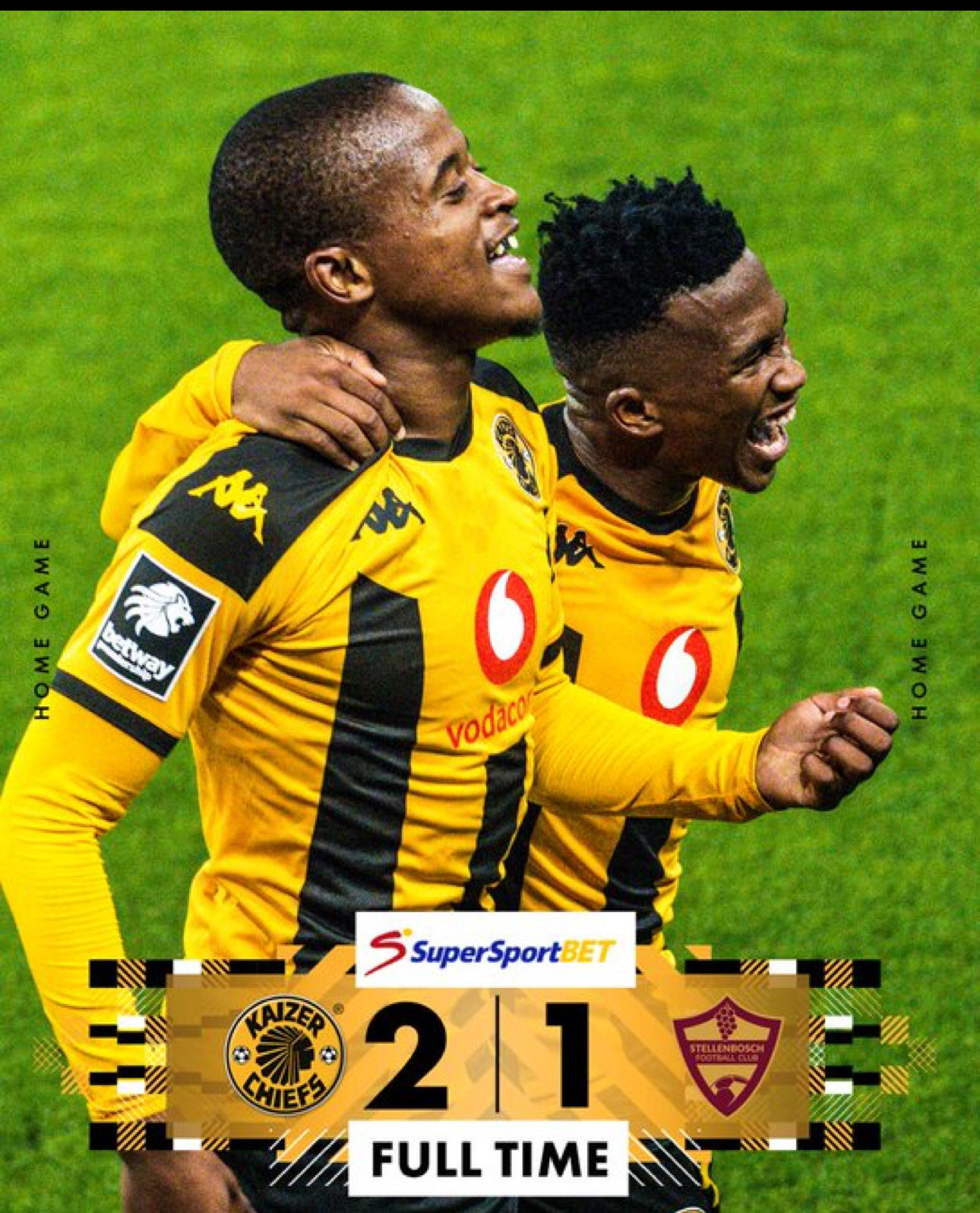 Kaizer Chiefs Triumph Over Stellenbosch FC with 2-1 Victory at FNB ...