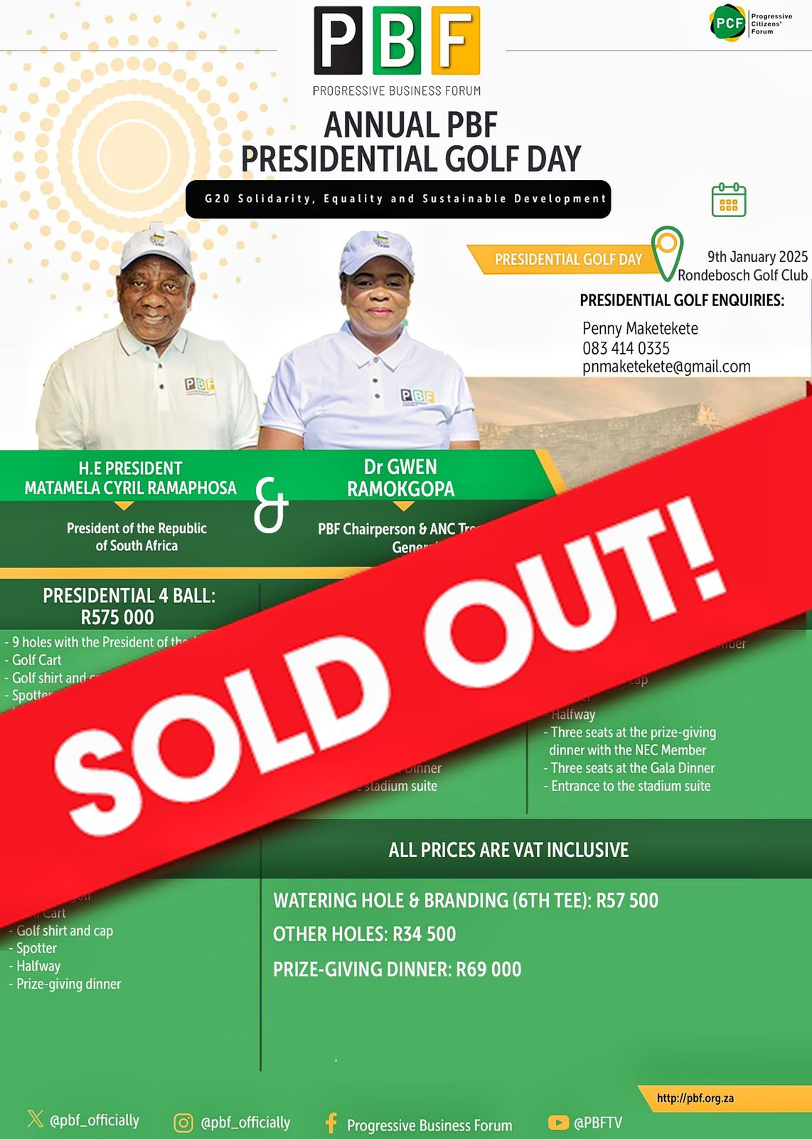 ANC’s Annual Presidential Golf Day 2025: Officially Sold Out | Central ...