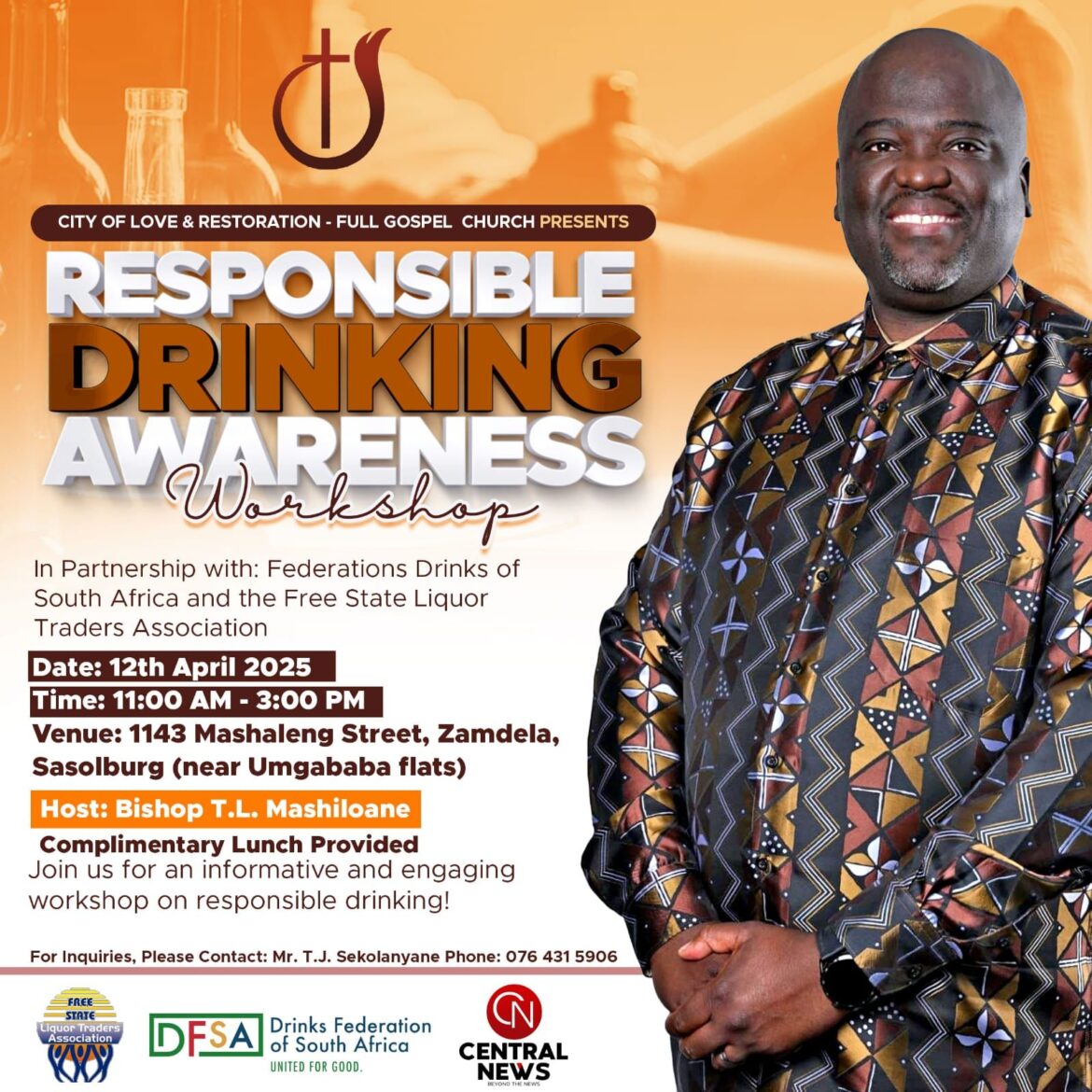 Bishop Mashiloane to Lead Responsible Drinking Workshop in Zamdela ...