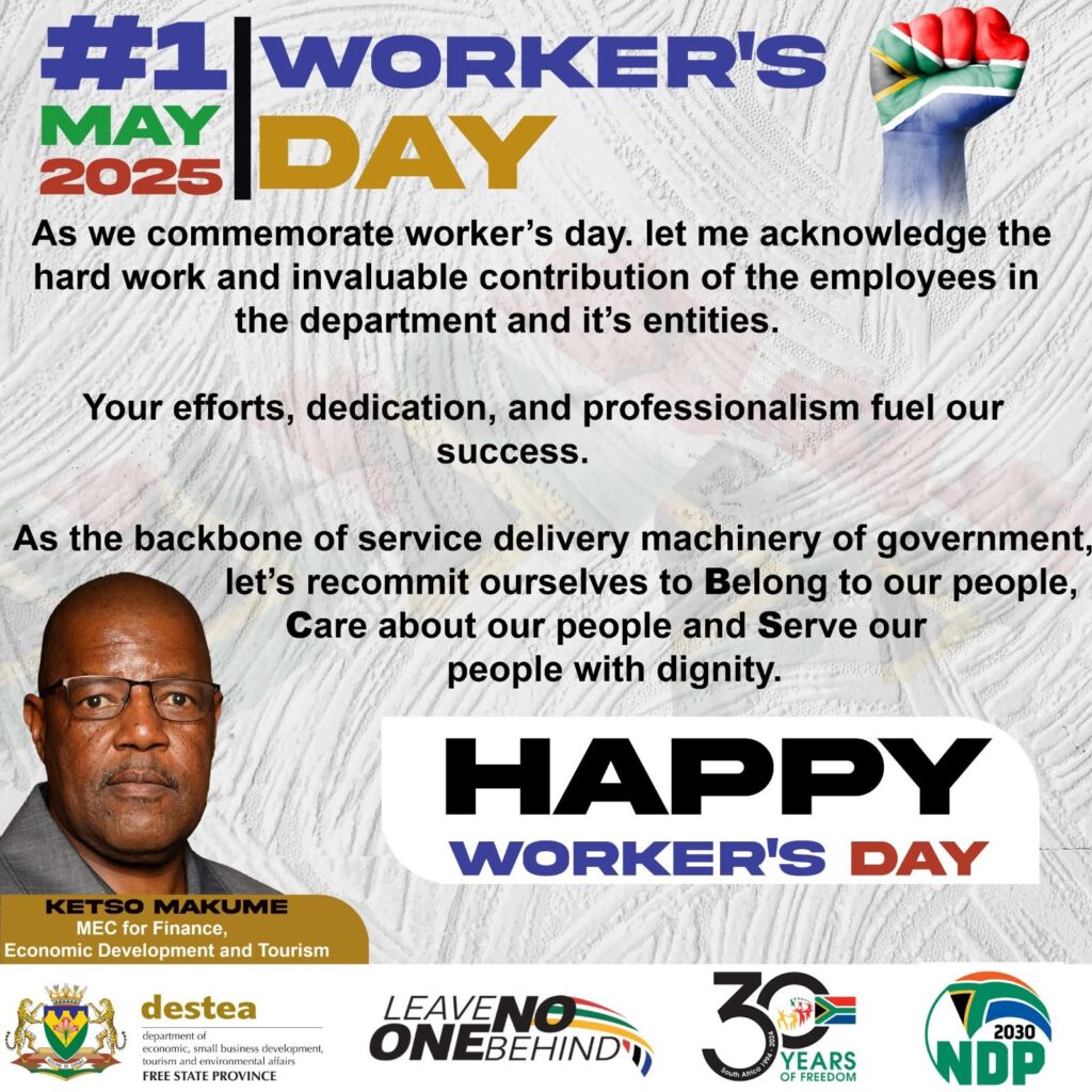 Free State MEC Ketso Makume Marks Worker’s Day by Honouring Employees ...