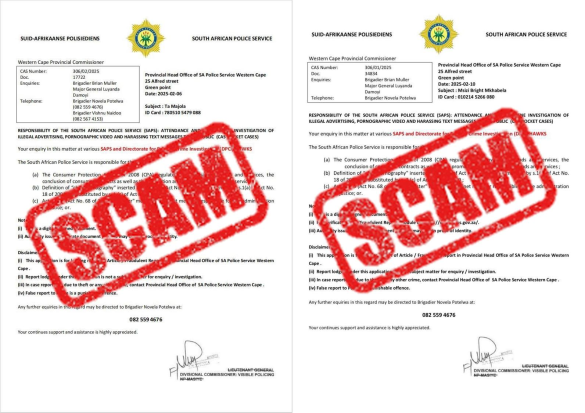 SAPS Warns Public of Phishing Scam Using Fake Letters and Calls ...